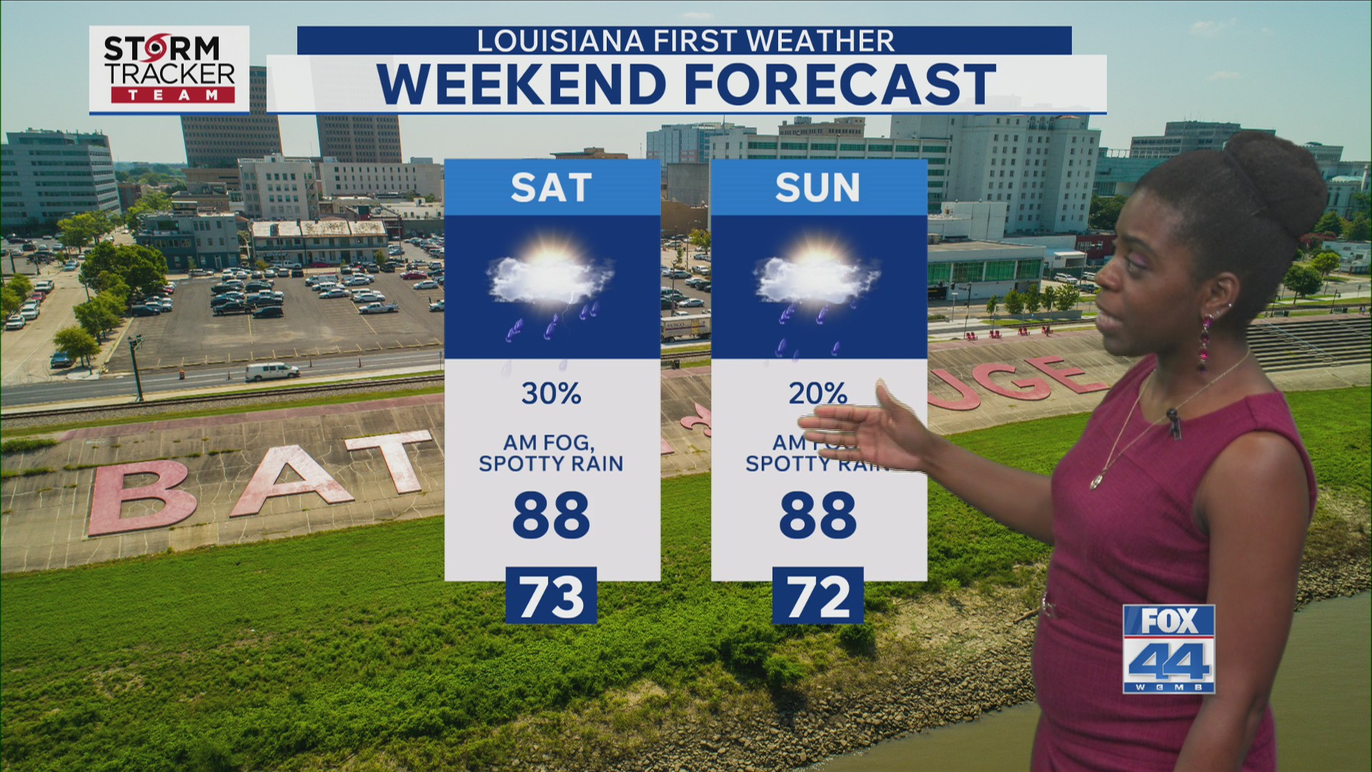Friday morning forecast: Warm & muggy, lower rain chances