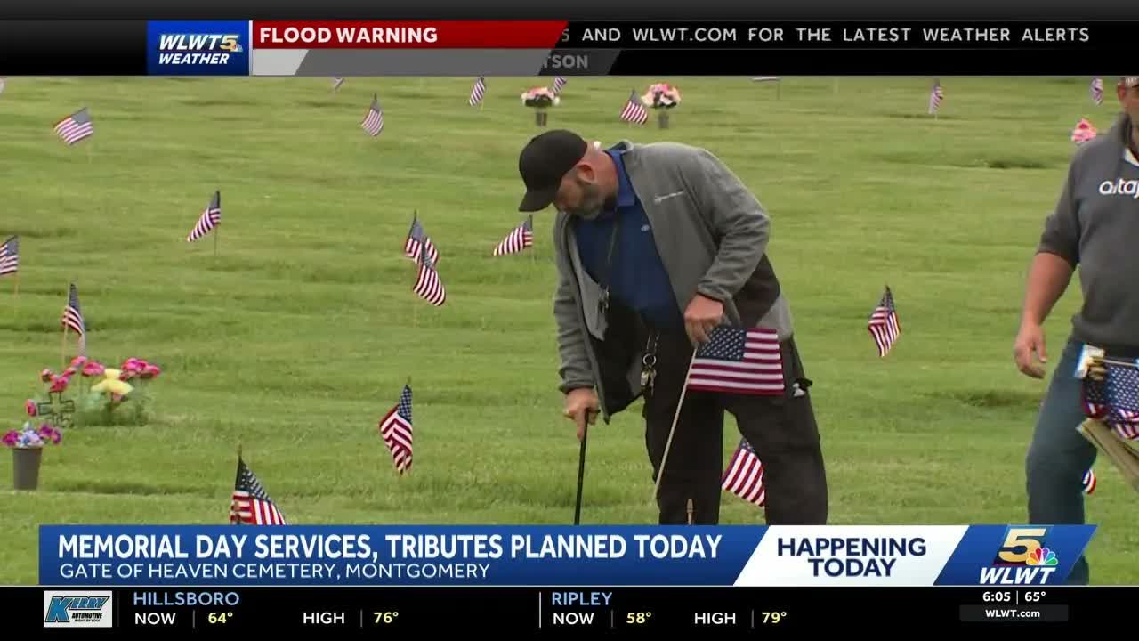 Thousands of flags honor veterans at Gate of Heaven Cemetery