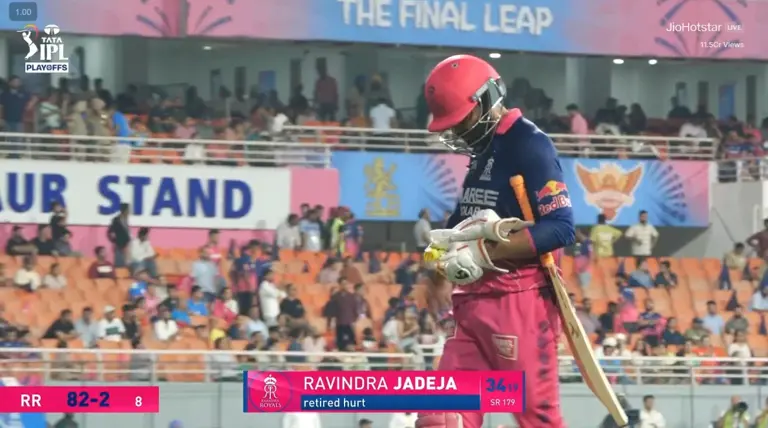 What happened to Ravindra Jadeja? RR star leaves field after medical ...