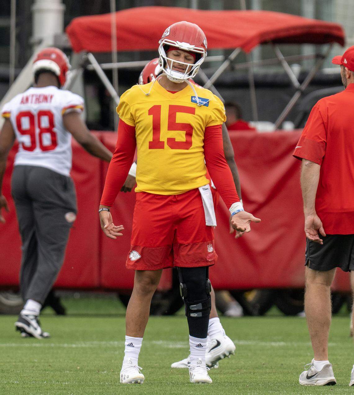 Uncanny as Patrick Mahomes seems, knee rehab reminds us he's still human