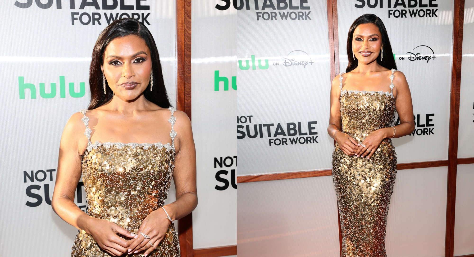 Mindy Kaling in Rachel Gilbert for 'Not Suitable for Work' premiere