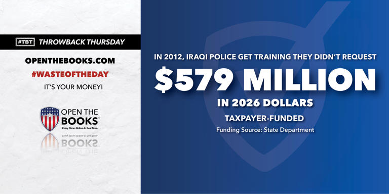 Waste of the day: Iraq training money squandered