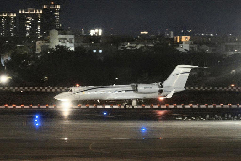 GD專機落地滑錯機坪! 尷尬請拖車脫困