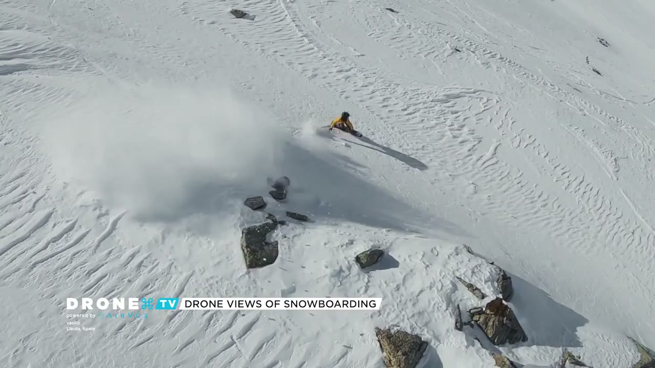 Snowboard et drones FPV