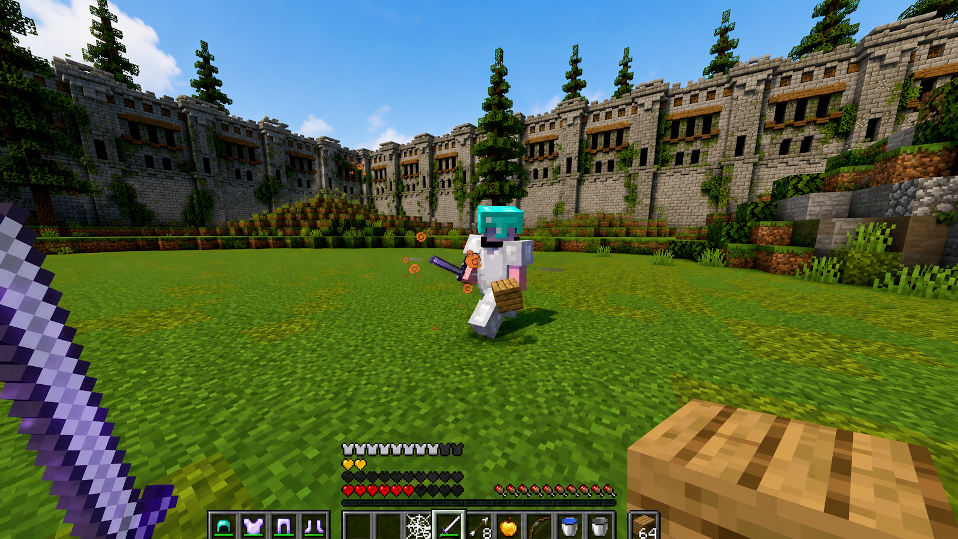 Playing Minecraft player versus player matches using voice control