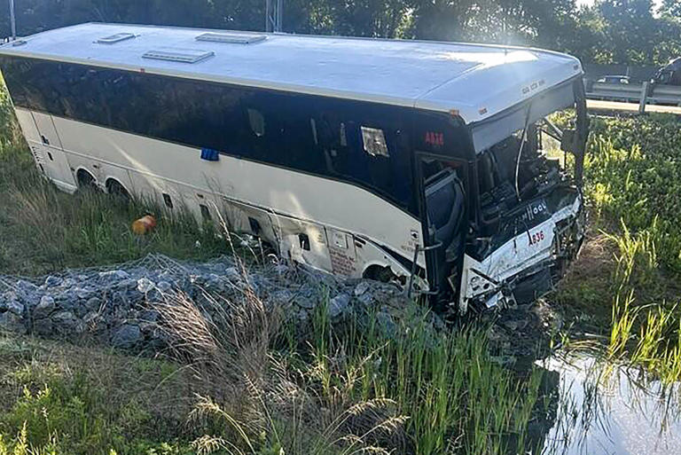 Five killed, 34 injured after bus crash into six cars in Virginia