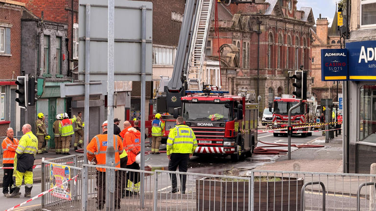 Roads closed and windows warning over blaze