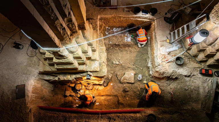 Archaeologists followed a forgotten staircase in an old church and ...