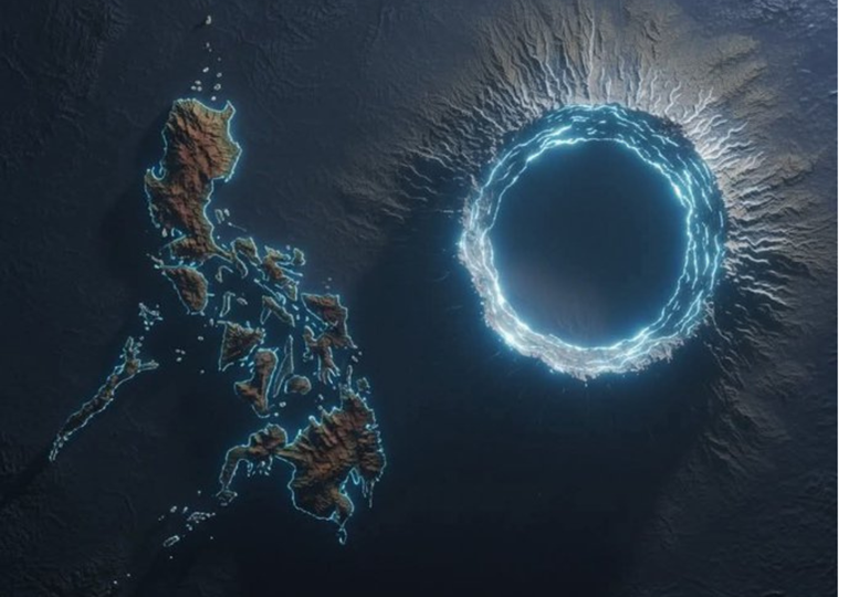 Hay una gigantesca caldera volcánica escondida bajo el océano que mide ...