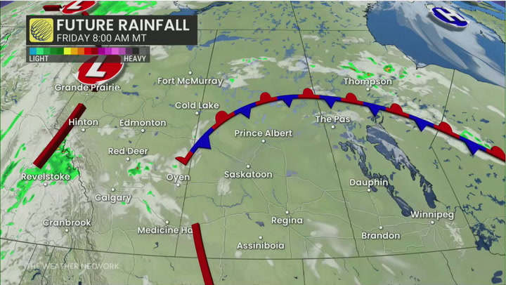 Prairies thunderstorm risk continues through Friday and the weekend