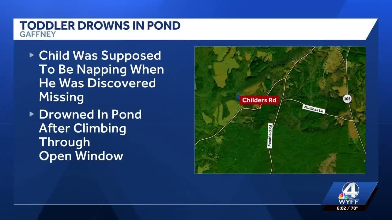 Tragic incident as toddler drowns in Gaffney pond