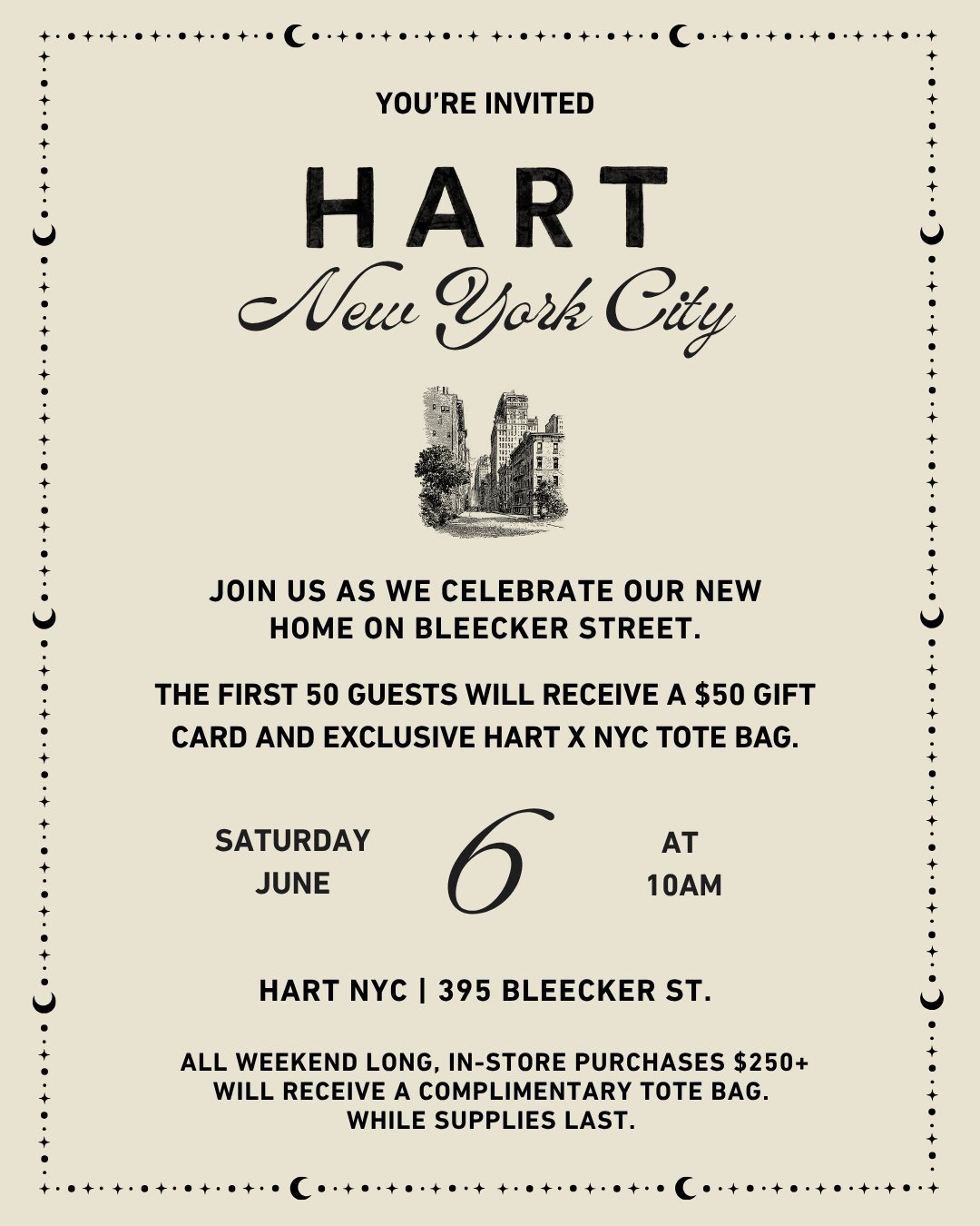 Hart grand opening, NYC