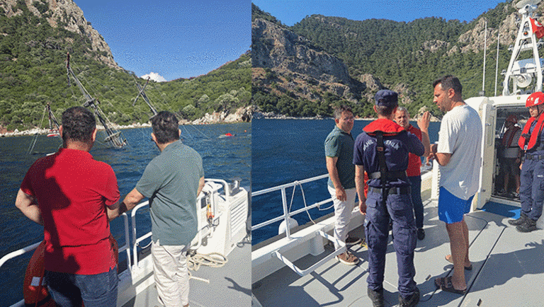 SON DAKİKA: Muğla Marmaris'te tur teknesi battı! Yolcular tahliye edildi
