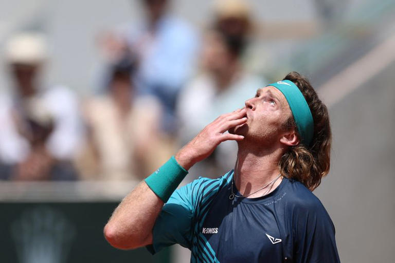 Tennis - Rublev staves off Borges challenge to reach French Open last 16