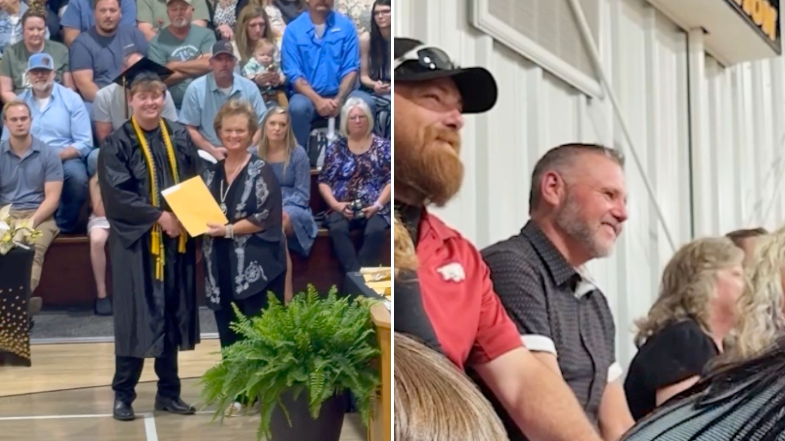 Teen surprises stepdad by taking his name to cross graduation stage ...