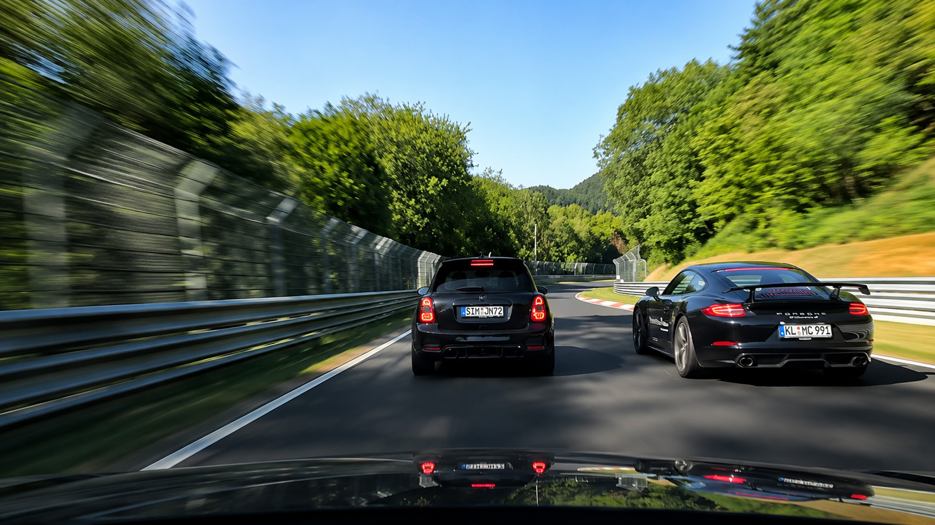 Inside the BMW 435d near crash at fast pace on circuit