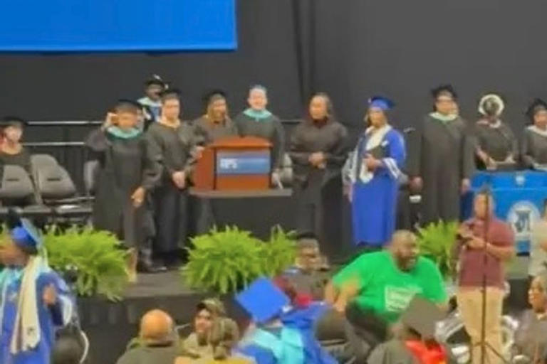 Brawl erupts at Virginia high school graduation after man attacks ...