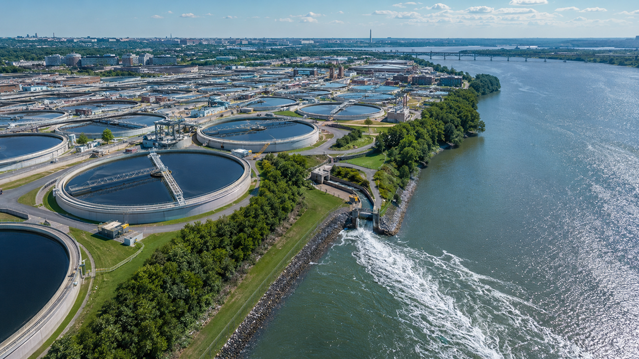 Blue Plains, the world's largest advanced wastewater treatment plant ...