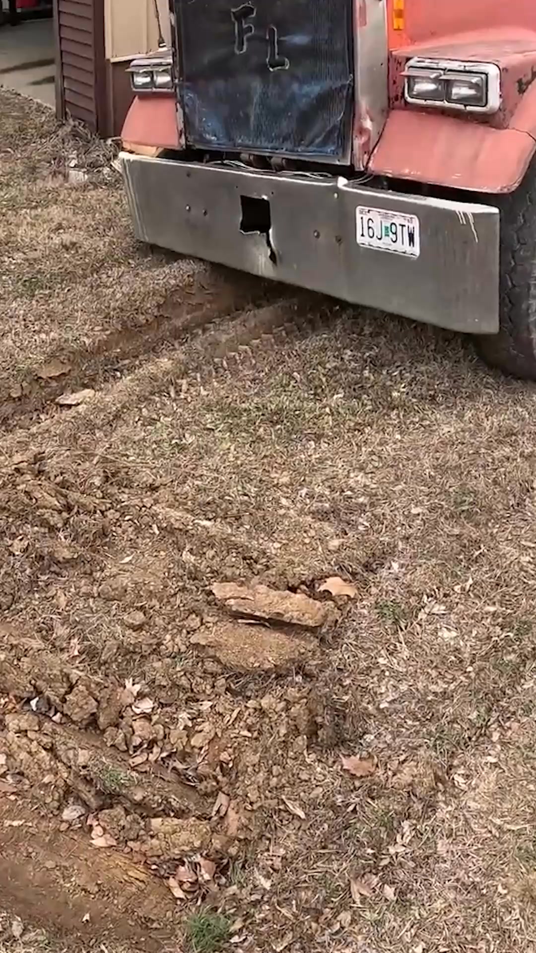 Right tires were stuck