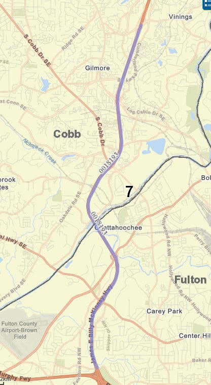 I-285 weekend lane closures in Smyrna, Vinings