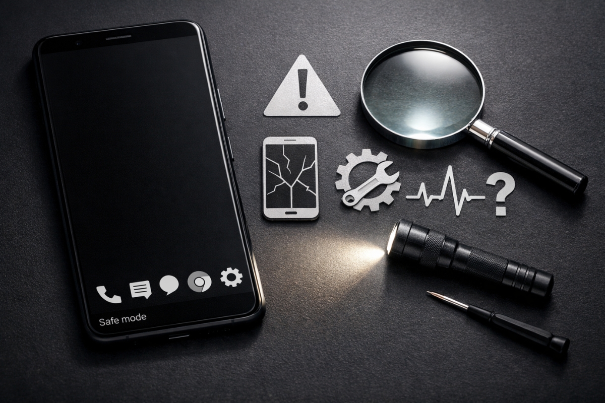 Guía de diagnóstico usando el modo seguro de Android