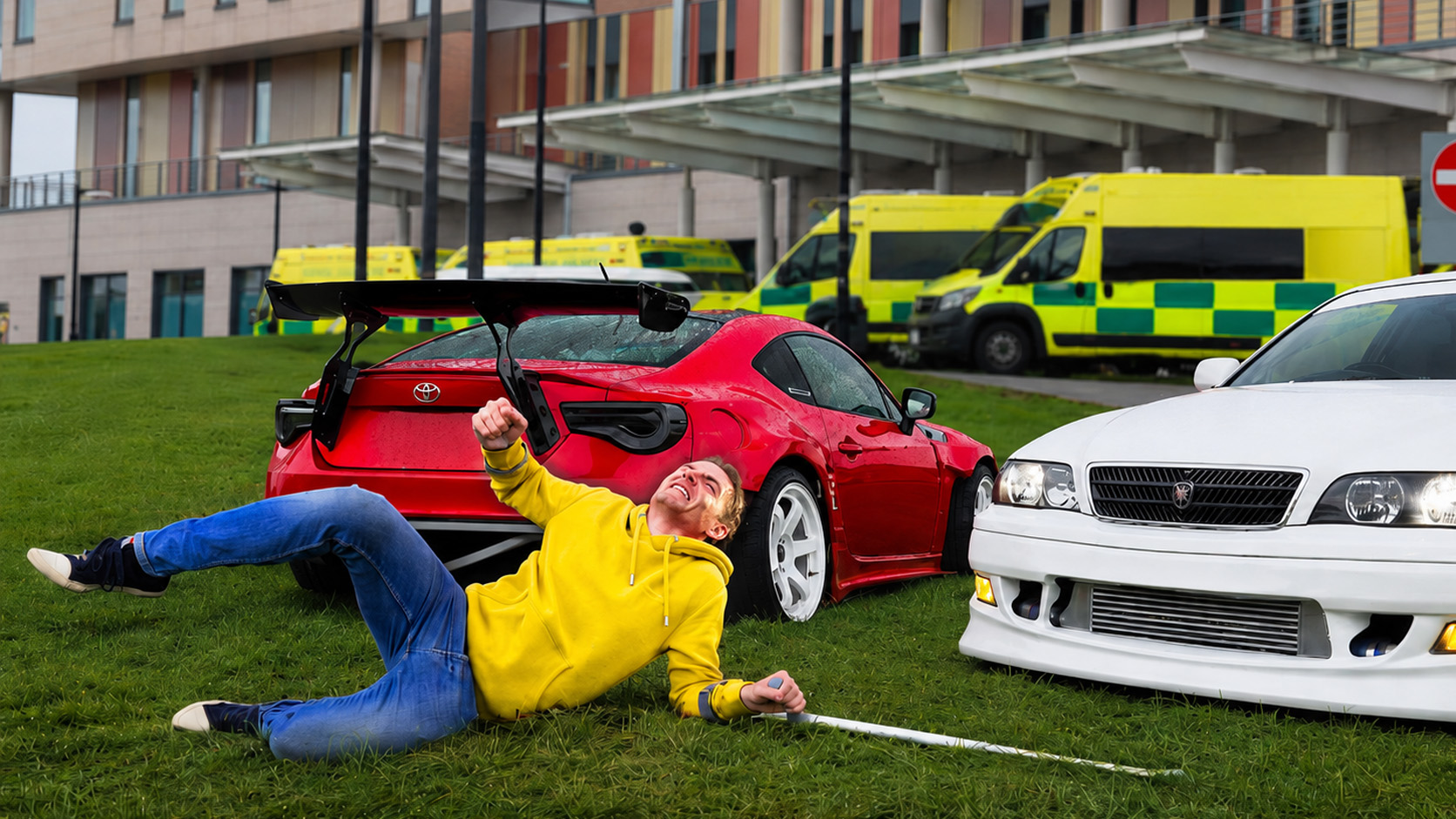 I broke my foot at a wild UK car show