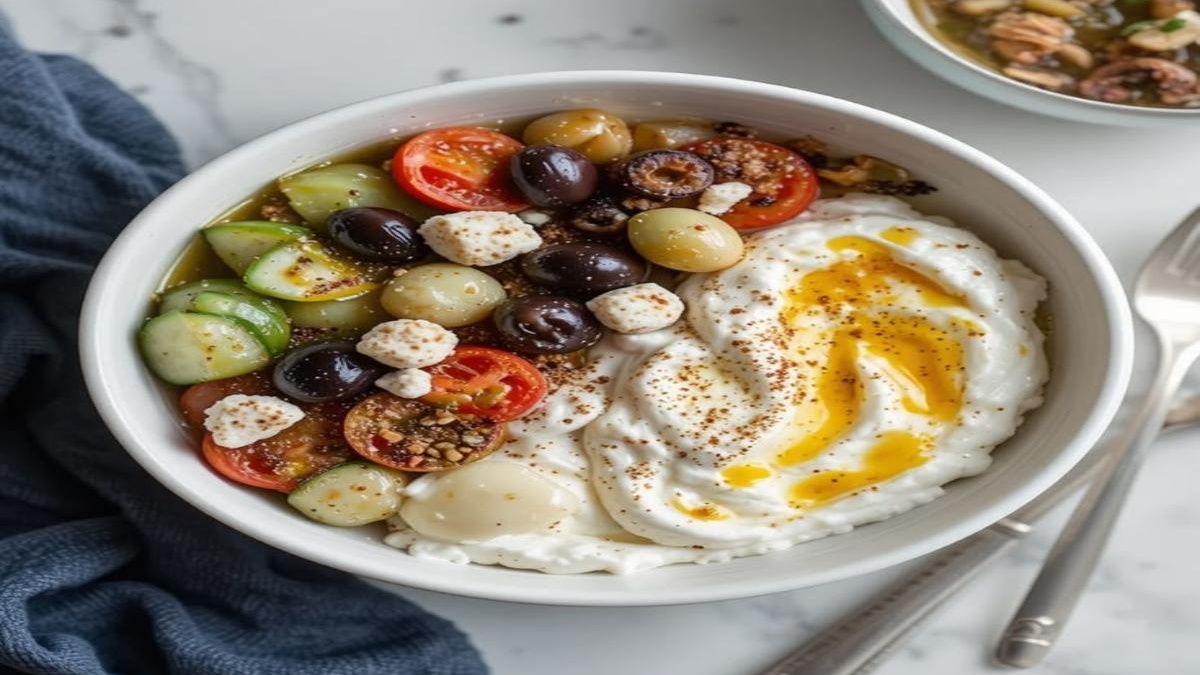 The savory Greek yogurt bowl becoming the healthy Mediterranean lunch ...