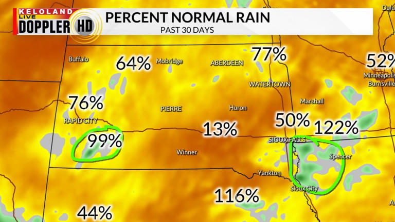 Areas of showers and thunderstorms this weekend in KELOLAND