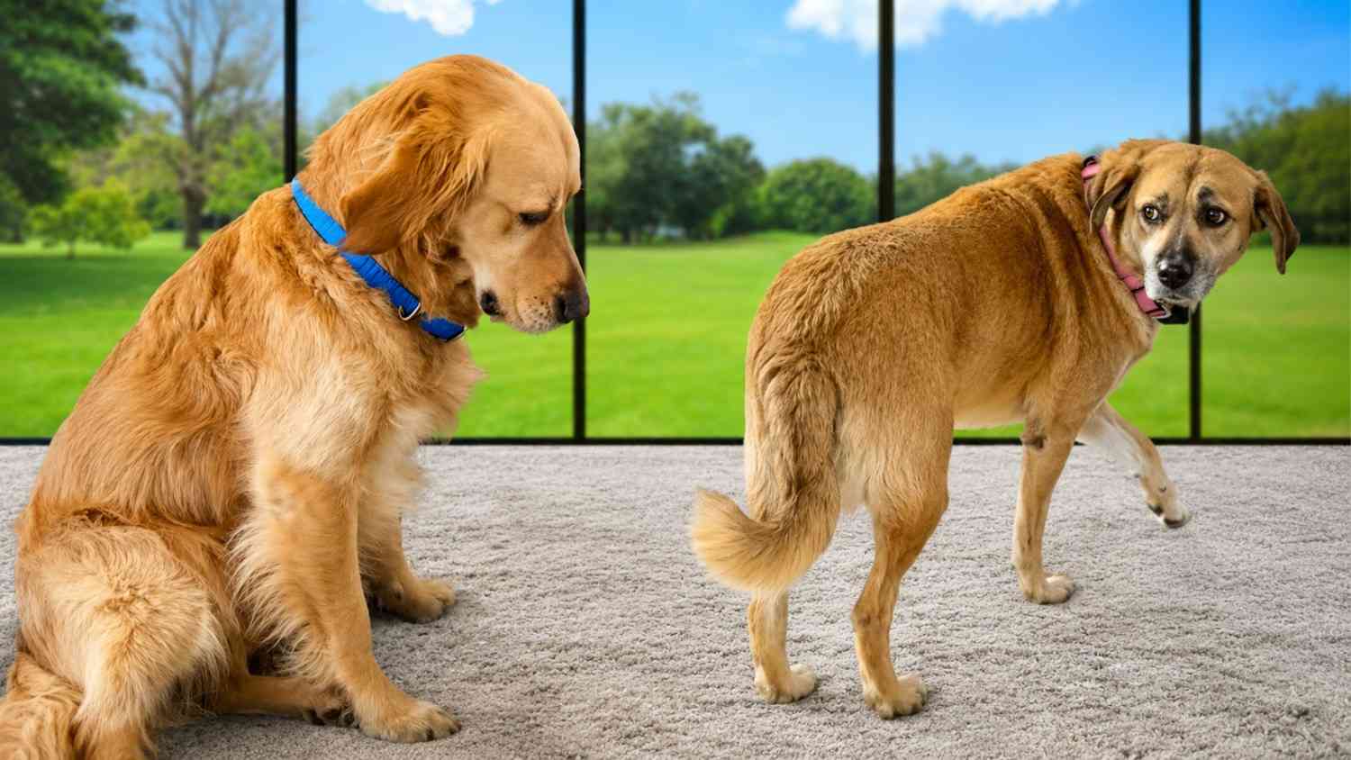 This rescue dog was too scared to move