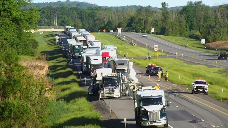 Tractor-trailer crash shuts down portion of New York State Thruway in ...