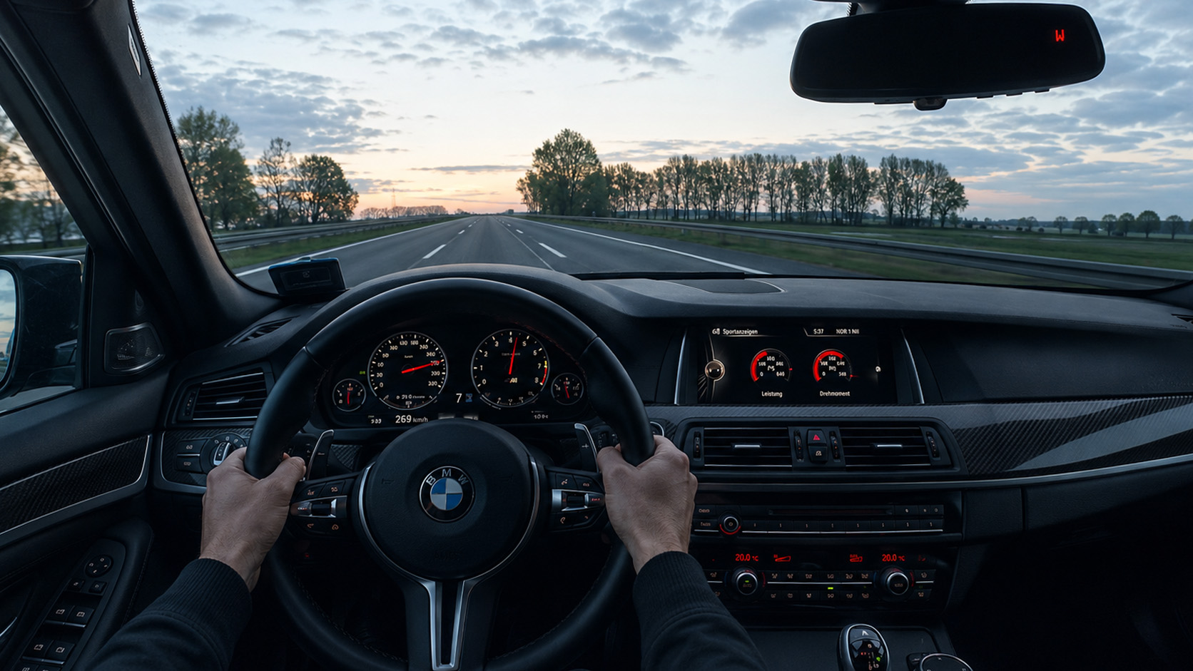 BMW M5 autobahn run highlights high-speed sedan performance