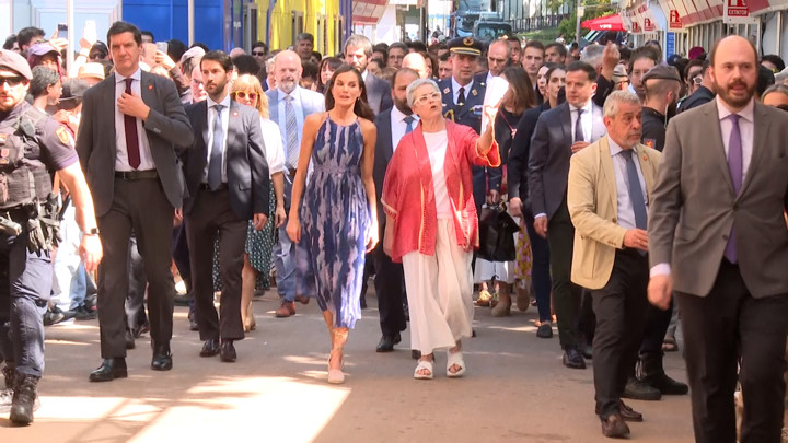 La reina Letizia arrasa en la Feria del Libro con un veraniego vestido ...