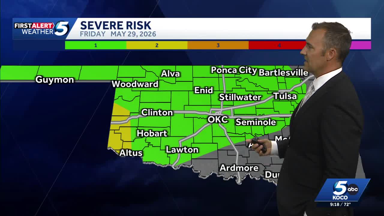 Severe weather risk upgraded in western Oklahoma amid severe storm risk ...