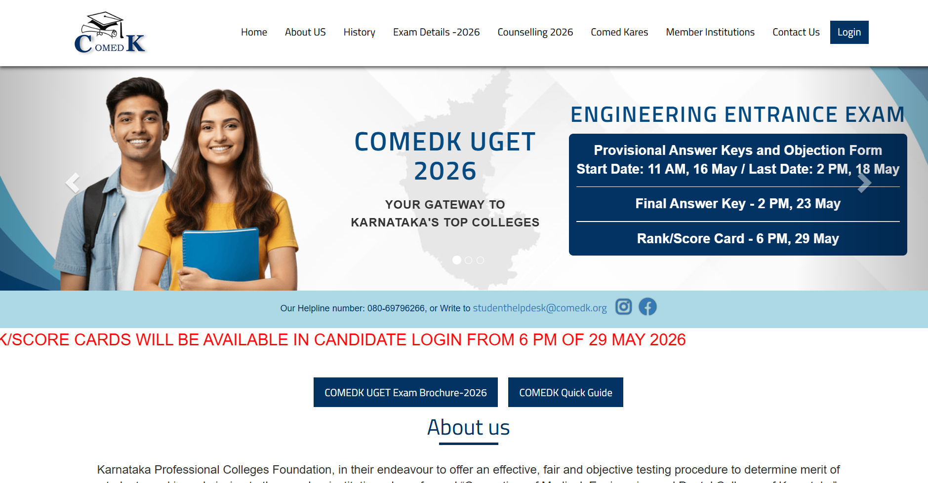 COMEDK UGET result 2026 declared at comedk.org; counselling process to ...