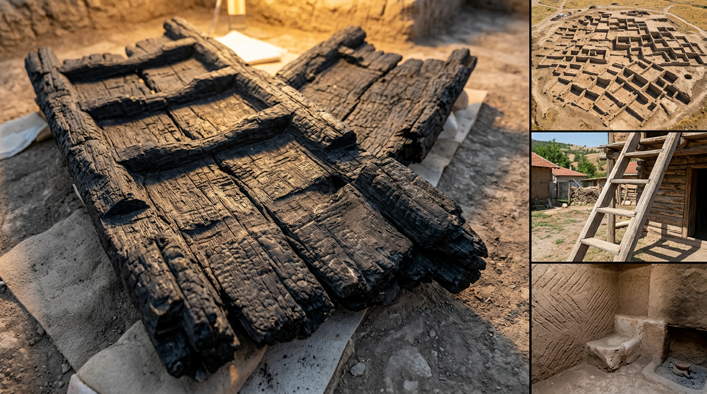 9,000-year-old wooden ladder found at Çatalhöyük