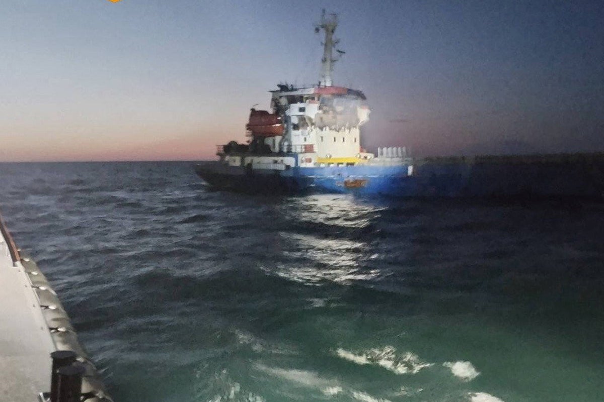 Russian drone hits cargo ship en route to Turkey