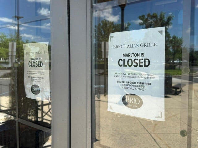 Brio Italian Grille shuts down in Marlton