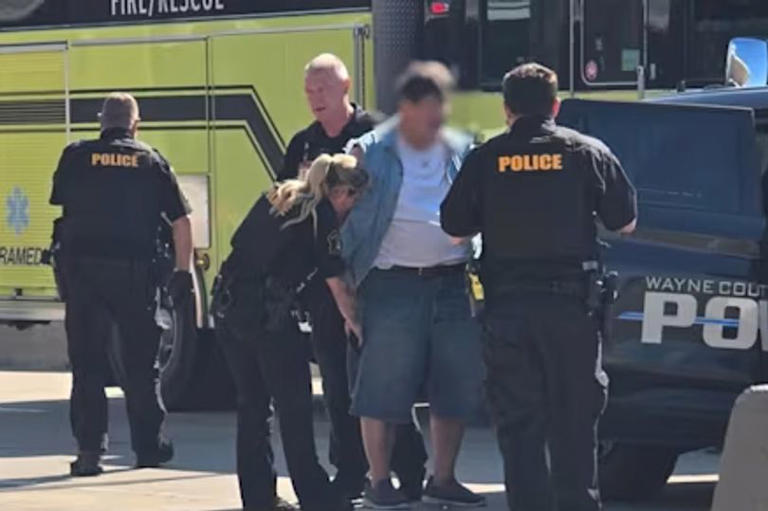 Panic as car crashes into Detroit Metro Airport terminal in terrifying ...