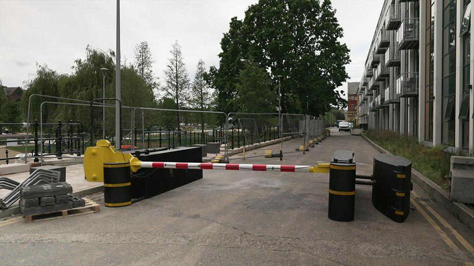 Anti-terrorism barriers installed at city park