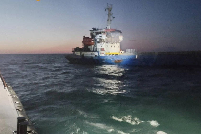 Russian drone hits cargo ship en route to Turkey