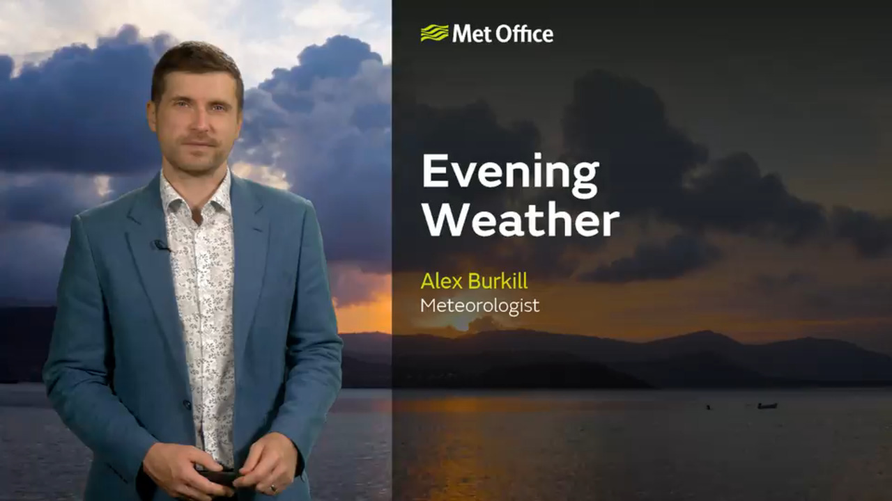 Met Office Friday evening weather forecast 29/05/26