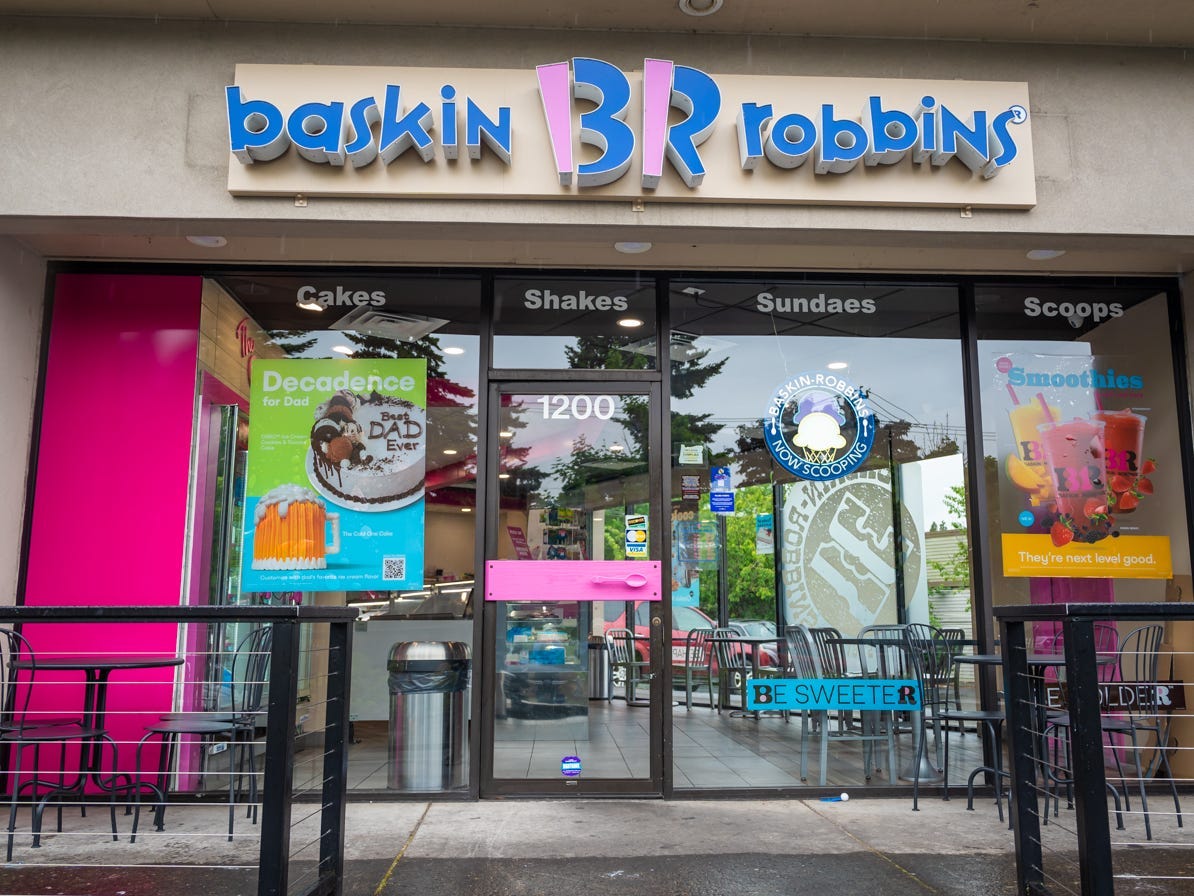 I placed the same ice-cream order at Cold Stone Creamery and Baskin ...