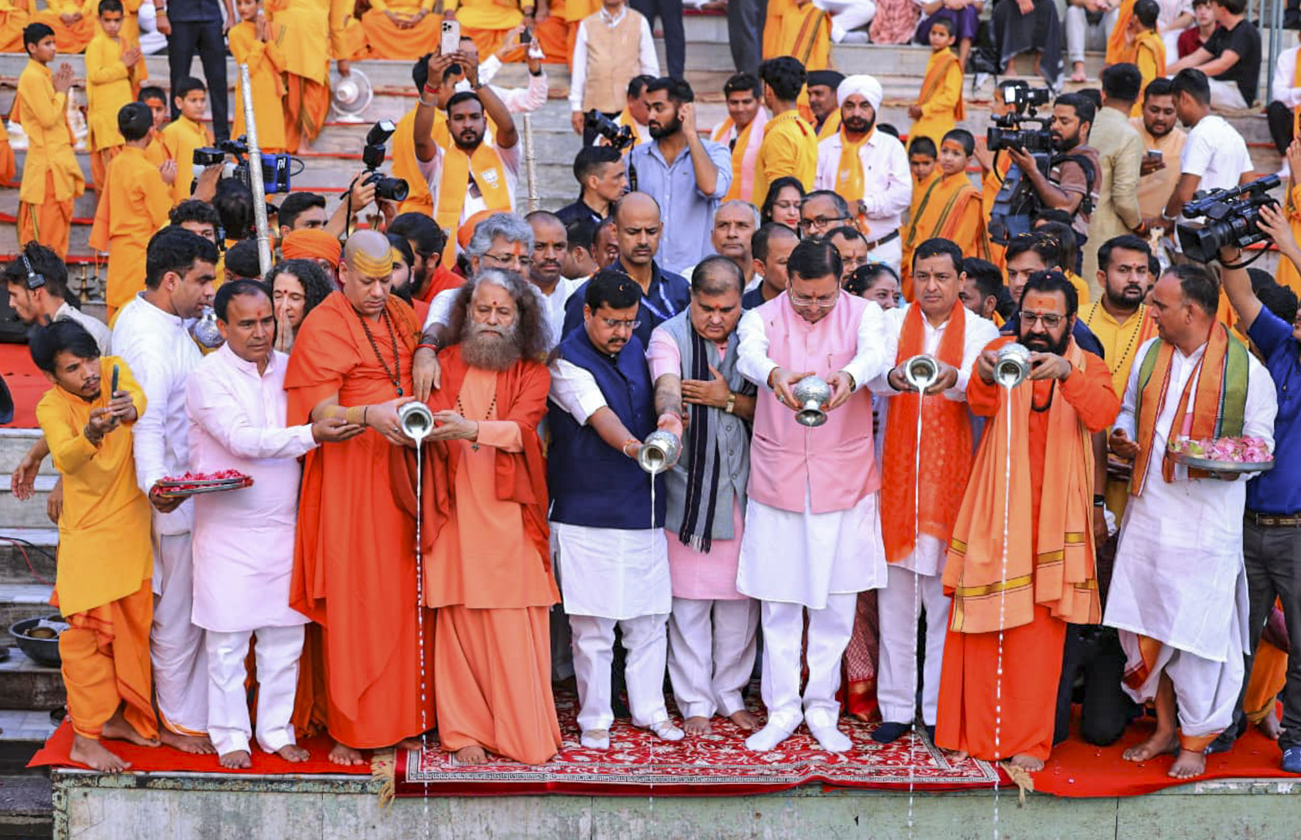 BJP chief Nitin Nabin performs Ganga aarti in Rishikesh