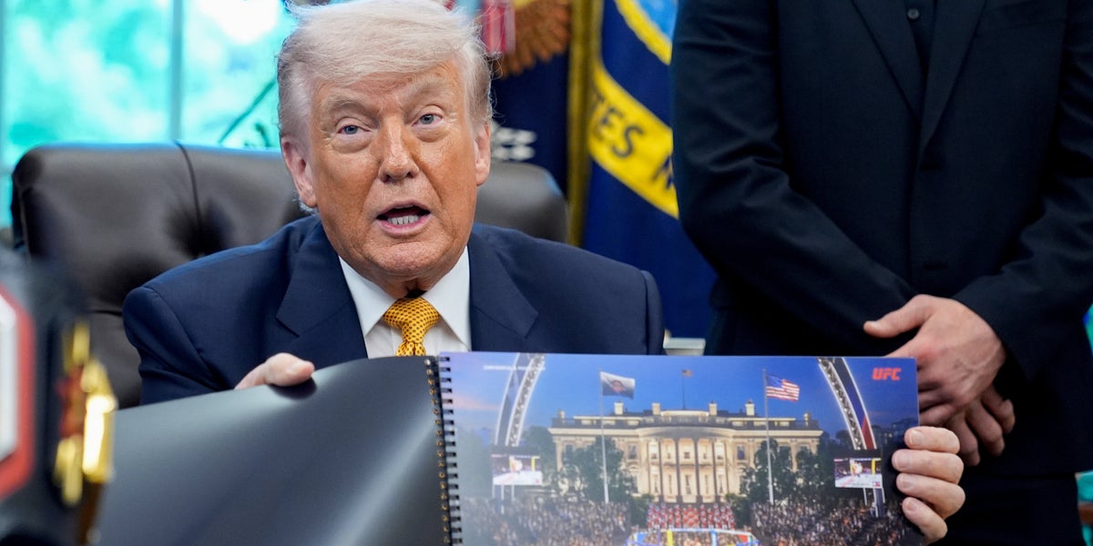 Trump bought stock in UFC's parent company as he promoted White House fight
