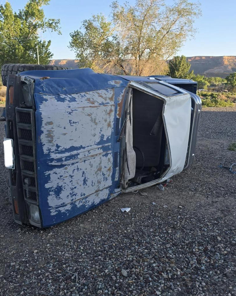 One person hospitalized after rollover crash