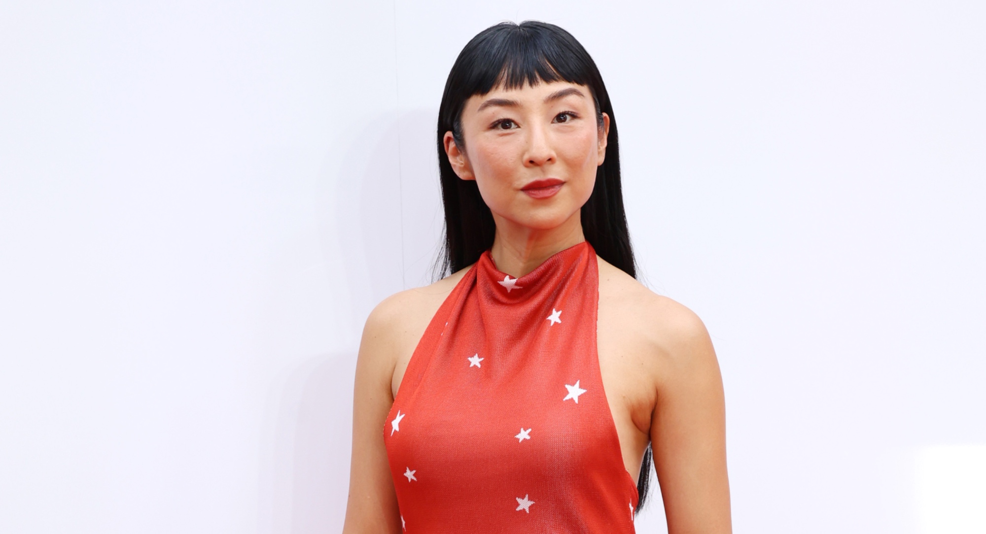 Greta Lee revives the micro bangs trend