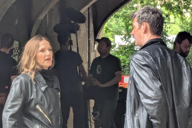 BAFTA-winning actor seen filming scene for hit crime drama in York