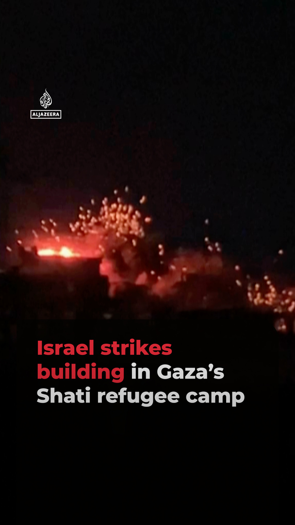 Israel strikes building in Gaza’s Shati refugee camp
