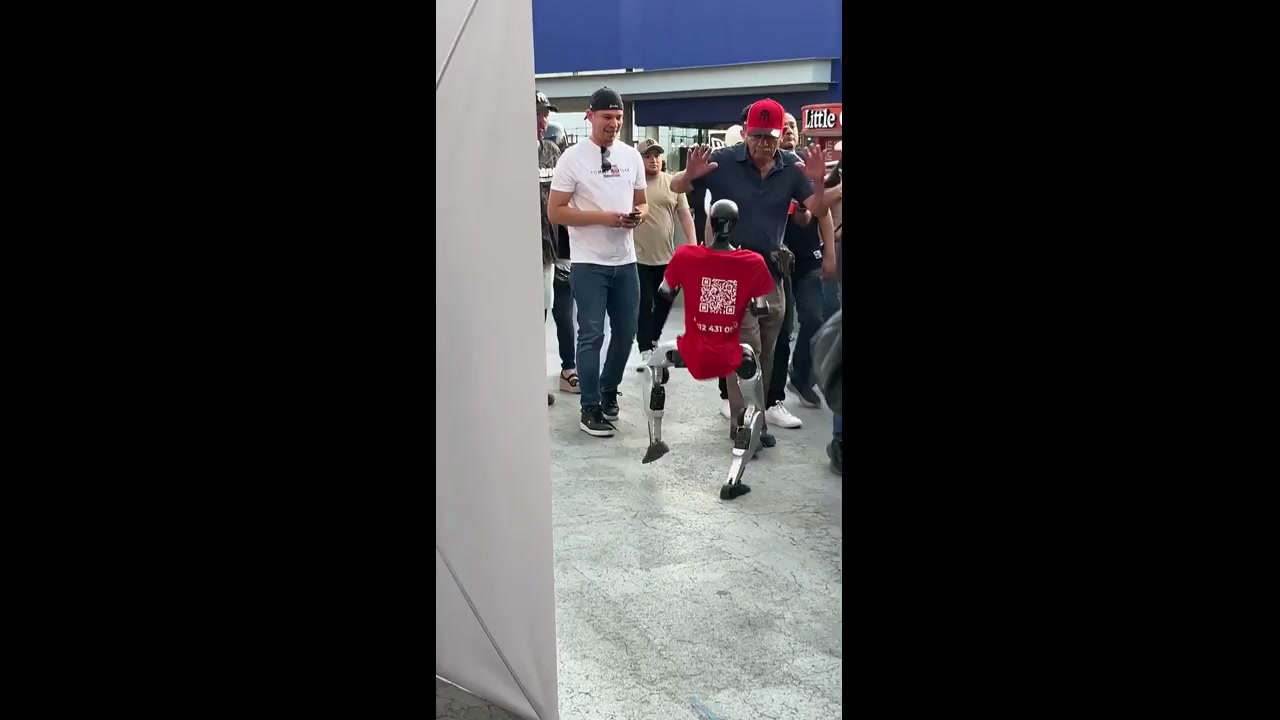 Robot breaks out dance moves on Monterrey streets