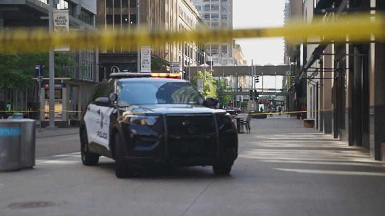 2 shot on Nicollet Mall in downtown Minneapolis Friday morning